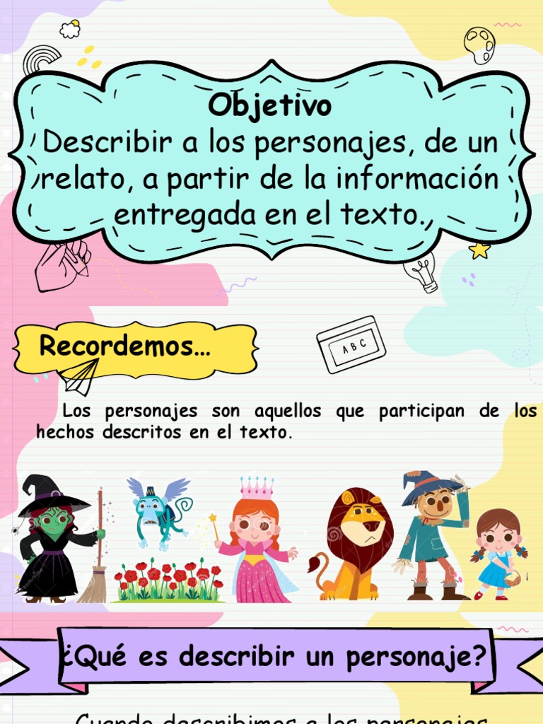 Descripción de Personajes | PDF