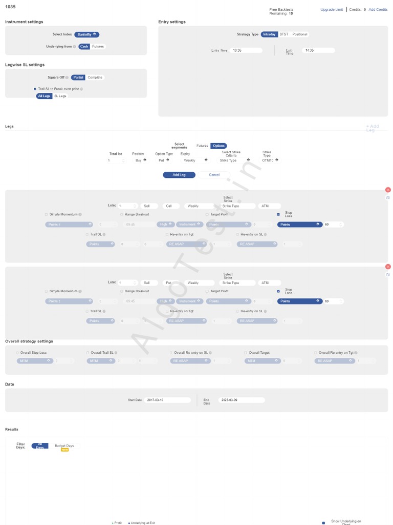 Algotest - Strategy Back Test | PDF