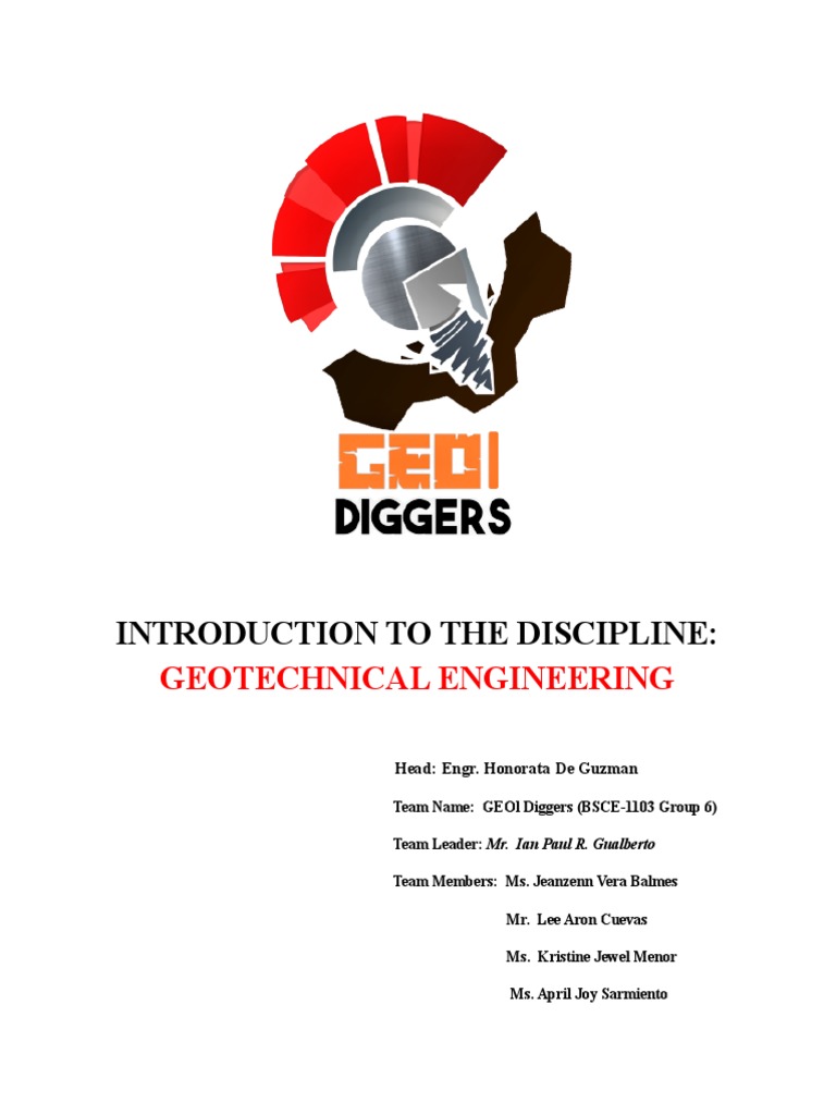 Bsce-1103 Group 6 Intro To Engg Discipline Geotechincal | PDF | Geotechnical Engineering ...