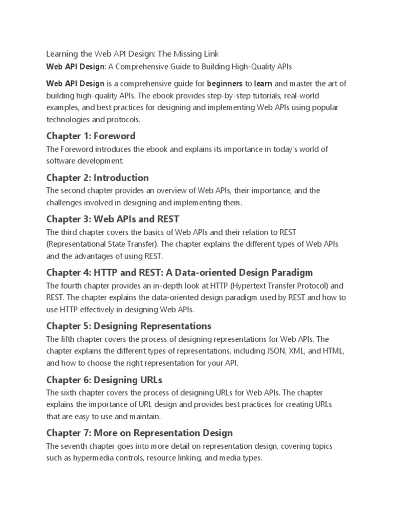 Web API Design | PDF | Representational State Transfer | World Wide Web