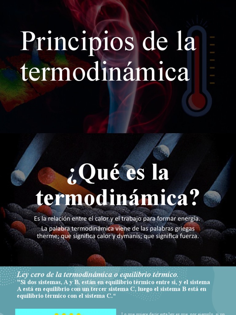 Principios de La Termodinámica | PDF | Termodinámica | Temperatura