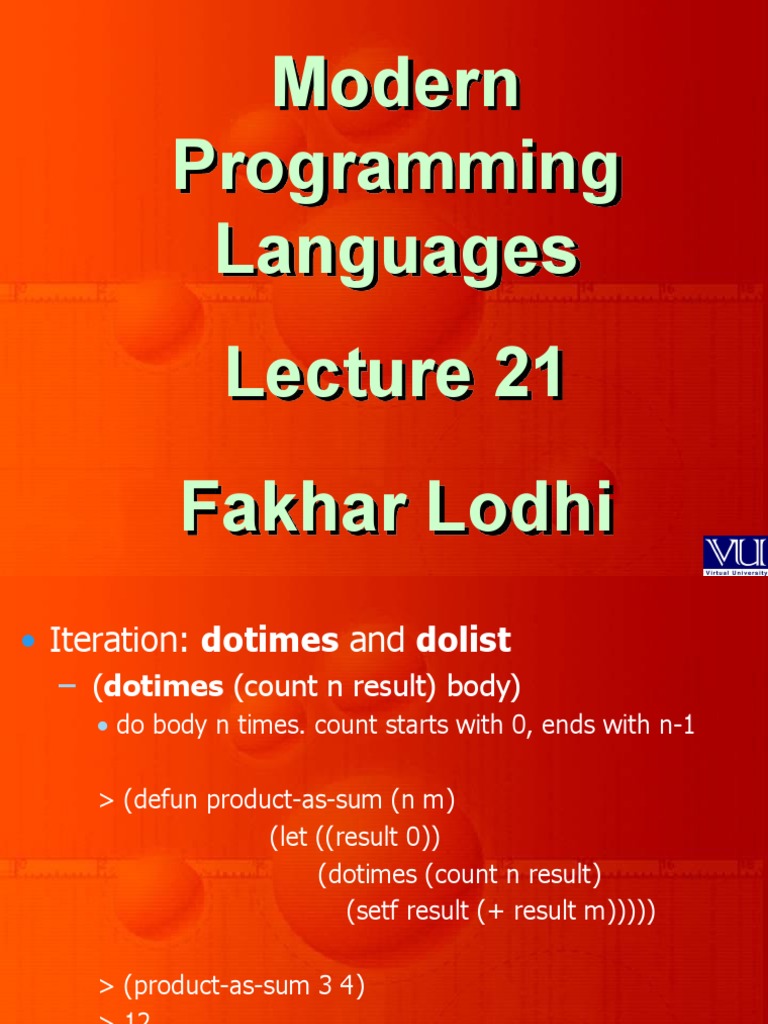 Lecture 21 Lisp Pdf Computer Programming Computer Engineering 