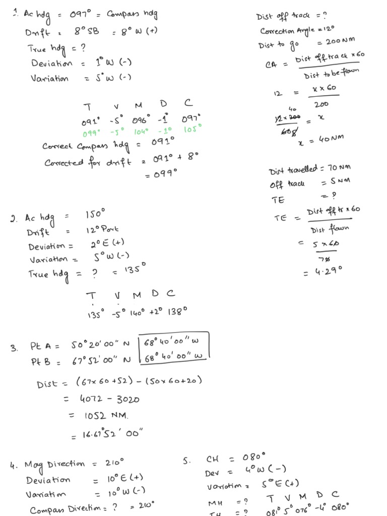 Nav Numericals | PDF