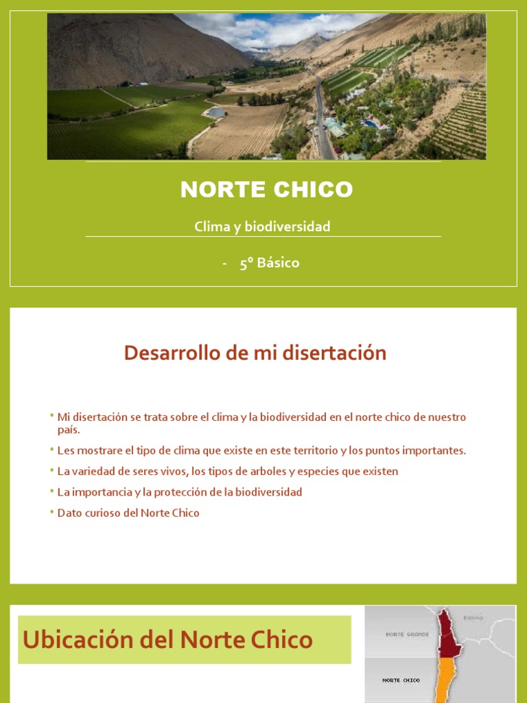 Disertación Cs Sociales 5to Básico El Norte Chico | PDF | Clima | Ciencias de la Tierra