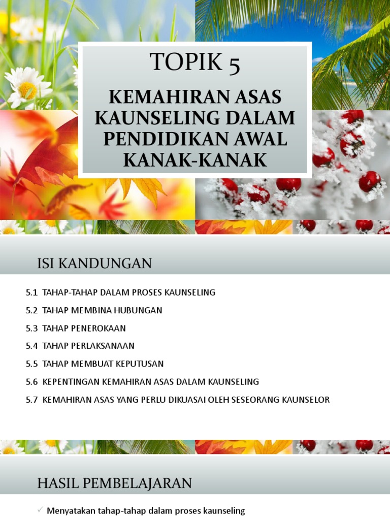 TOPIK 5 KEMAHIRAN ASAS KAUNSELING DALAM PAKK.pptx | PDF