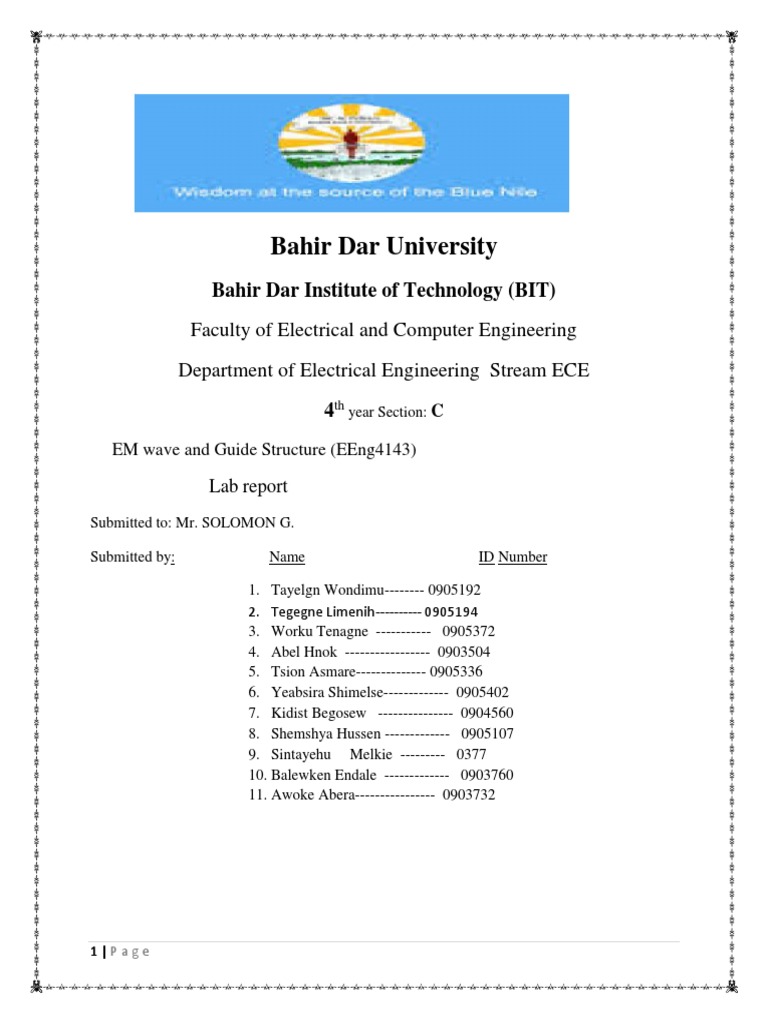 Lab Report | PDF | Transmission Line | Electrical Resistance And ...