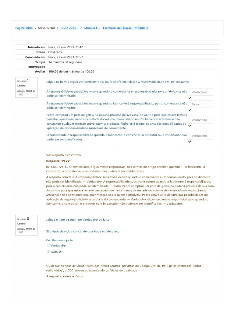 Exercício 1 CDC | PDF