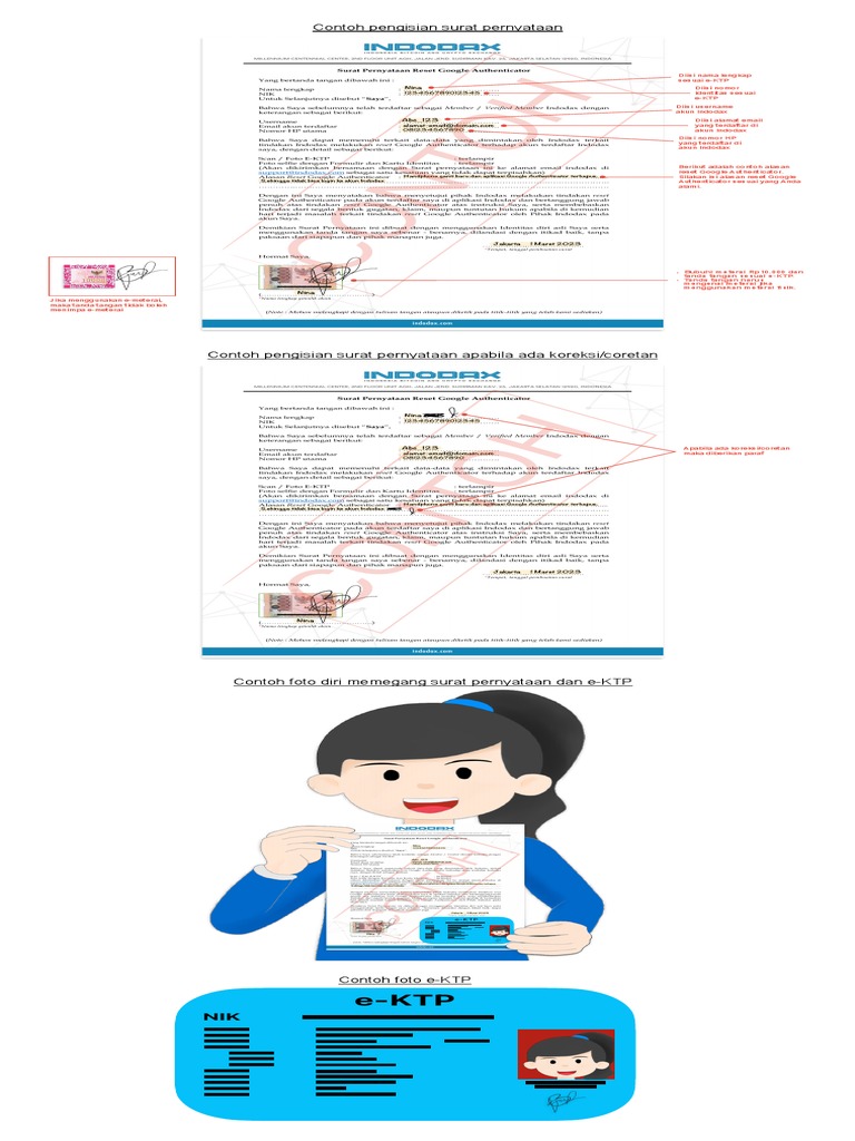 Contoh Pengisian Surat Pernyataan Reset GA PDF | PDF
