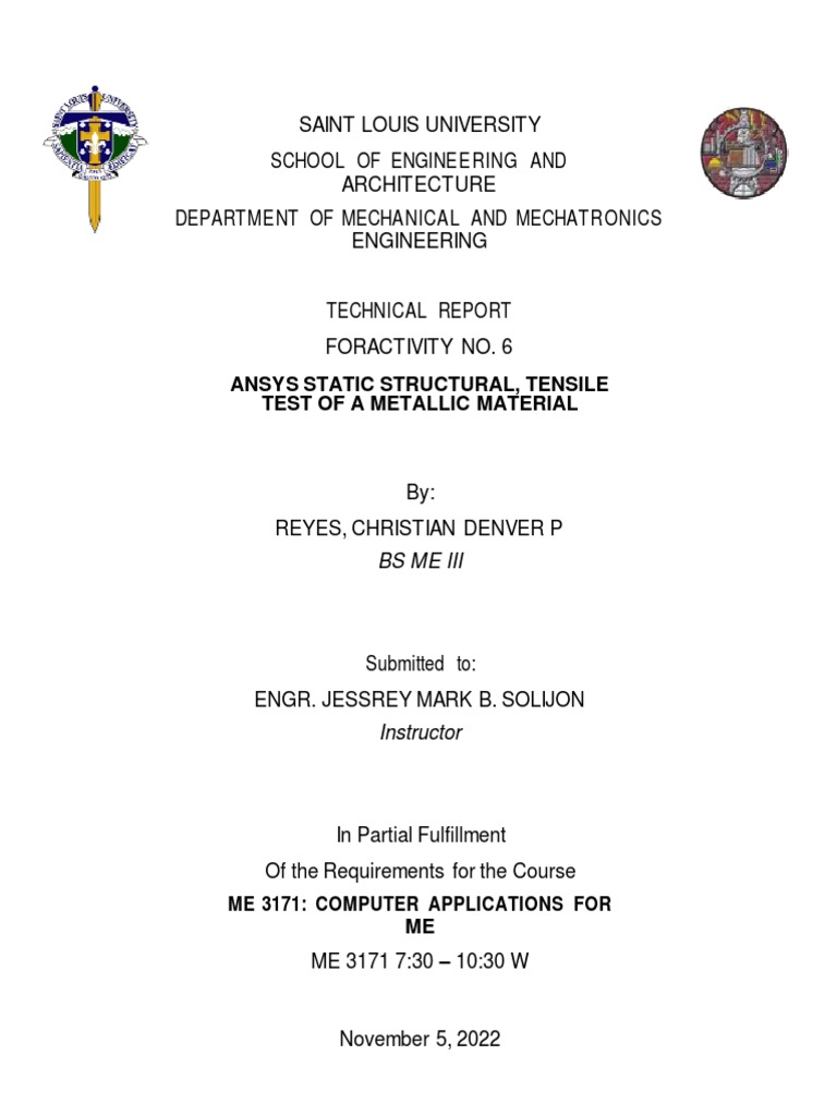 Engineering Simulation Report | PDF | Strength Of Materials ...