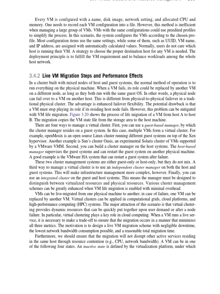 Managing Virtual Clusters Through Live Migration of Virtual Machines | PDF