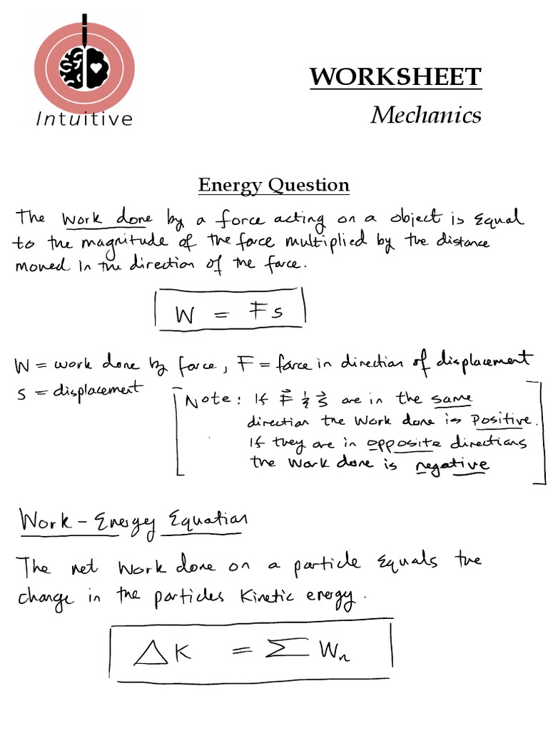 Energy Question Worksheet | PDF