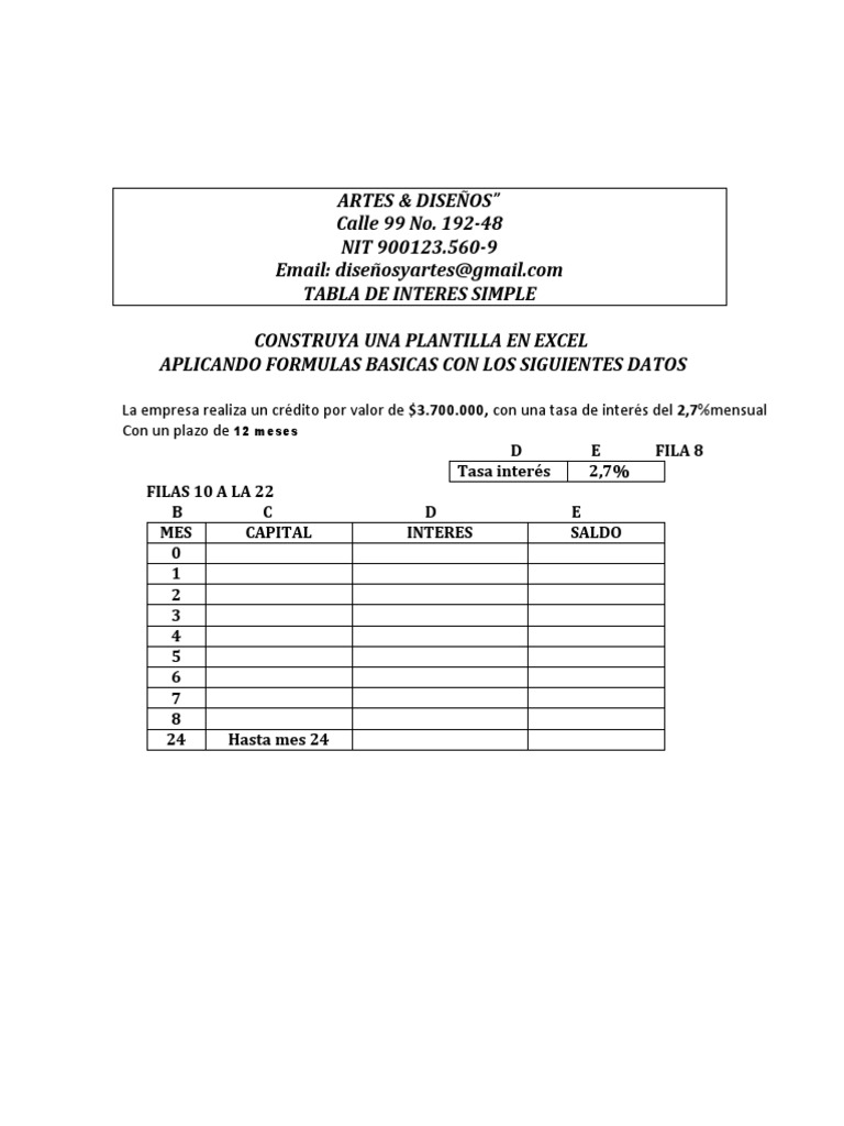 Tabla De Interes Compuesto Pdf 