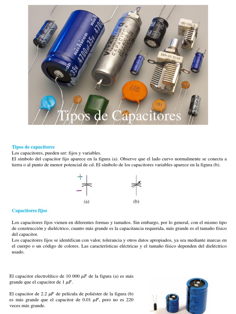 Tipos De Capacitores Pdf Capacitor Types Wikipedia