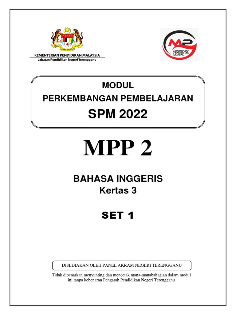 MPP2 SPM PAPER 3 2022 SET 1.pdf | PDF