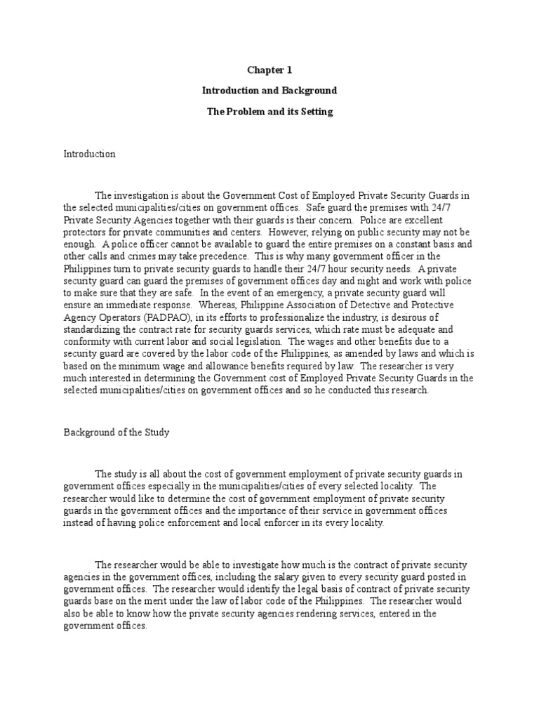 Marvin Thesis | PDF | Security Guard | Police