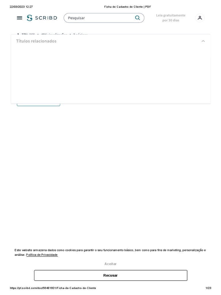 Ficha de Cadastro de Cliente _ PDF.pdf | PDF | Marketing | Cheque (banco)