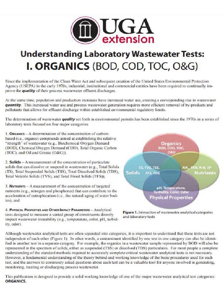 Organics (BOD, COD, TOC, O&G) | PDF