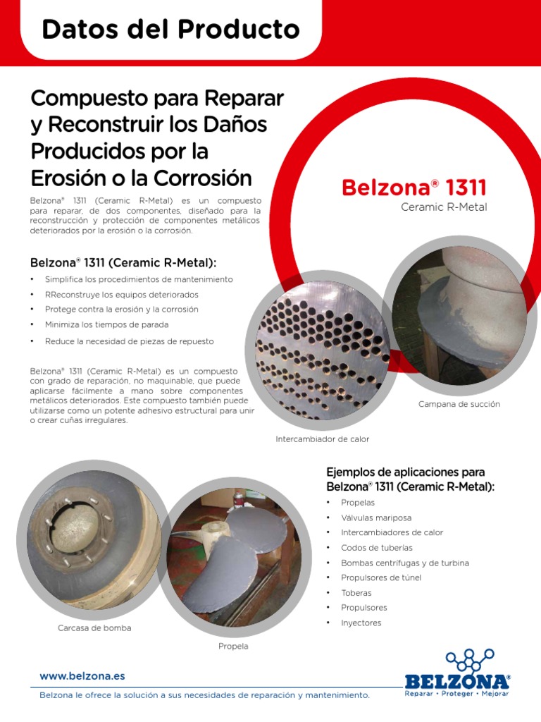BELZONA E1311 PDF | PDF | Corrosión | Materiales