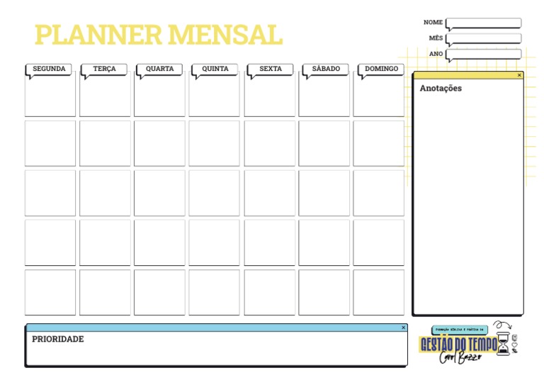 4 Planner Mensal.pdf | PDF