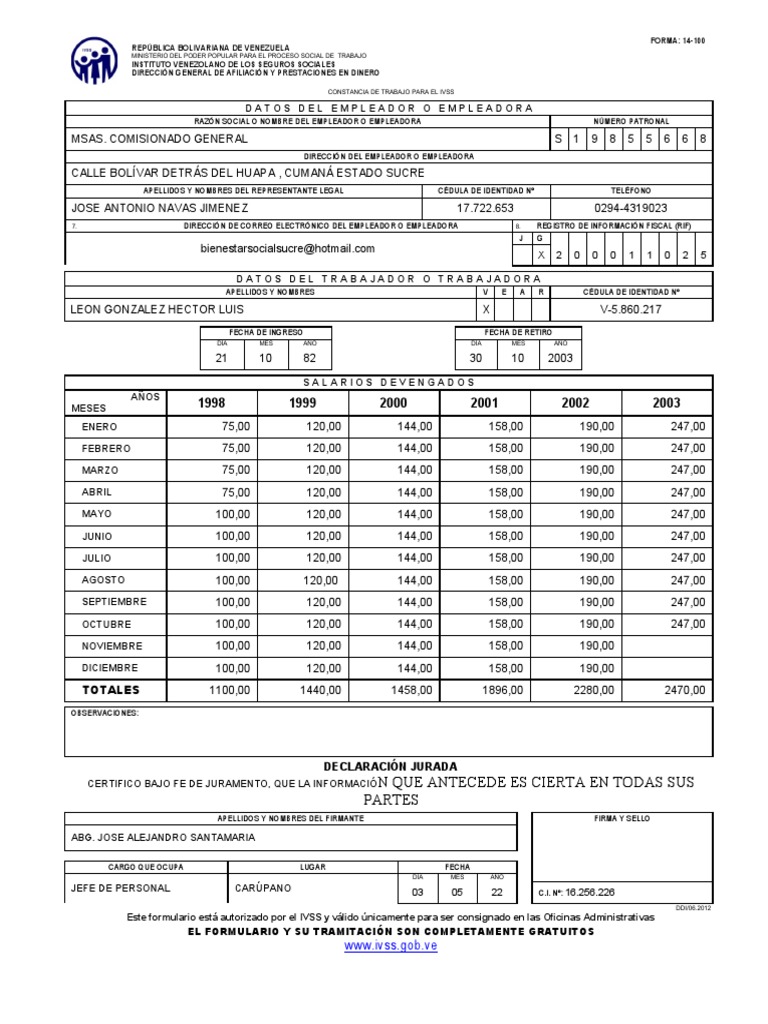 Forma 14-100 | PDF | Gobierno