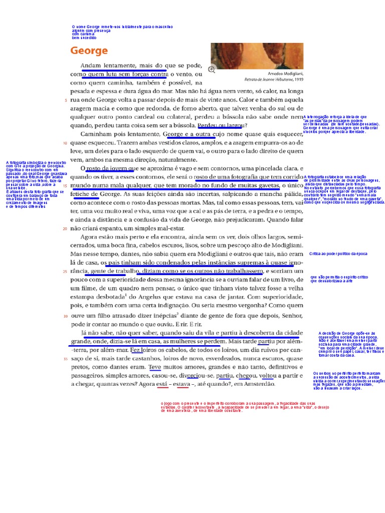 George - Conto - Analisado | PDF | Tempo | Liberdade