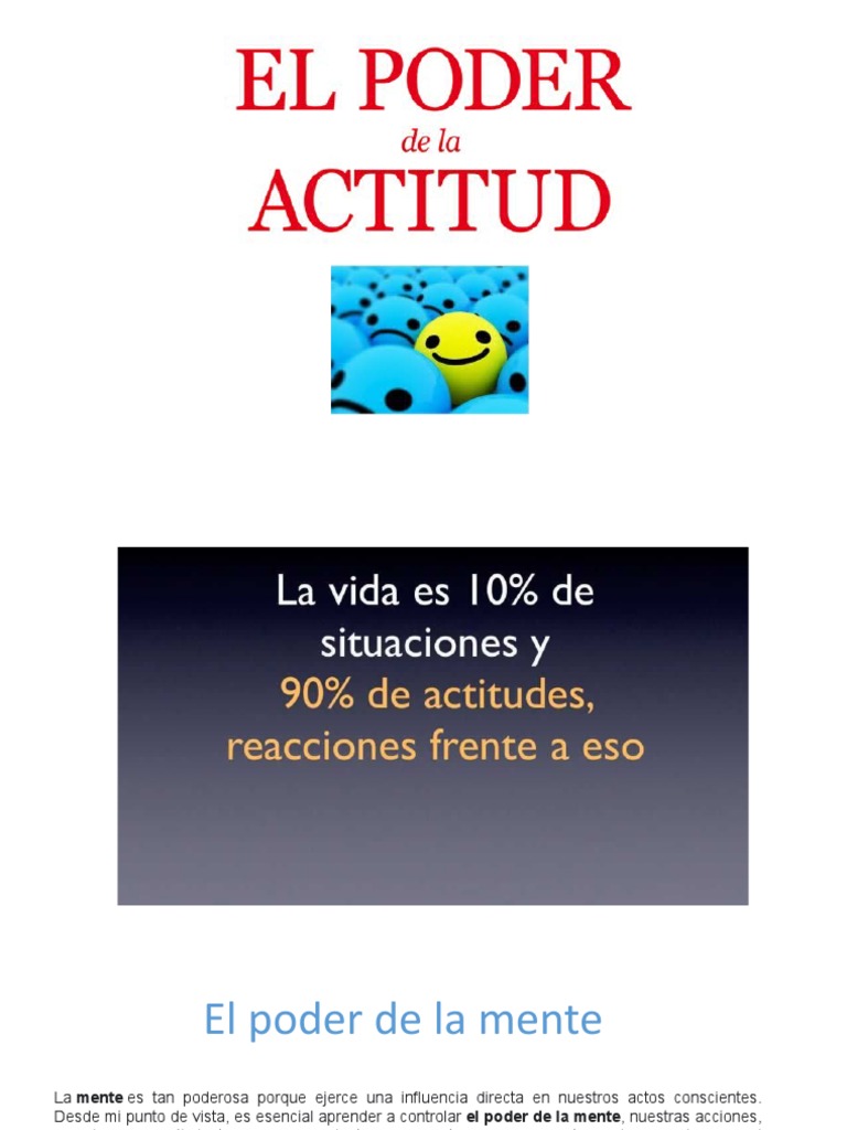 El Poder de La Actitud | PDF