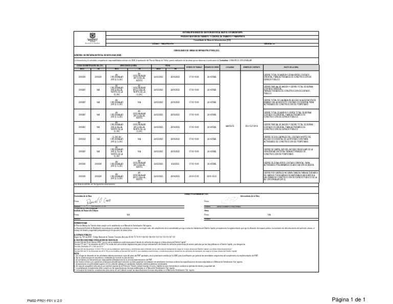 FORMATO COI v2 | PDF | Seguridad vial | Transporte