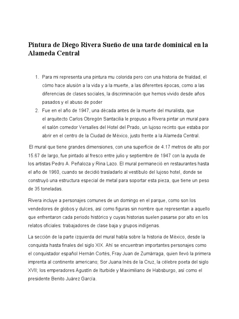 Historia y Vida en el Mural de Rivera | PDF | México