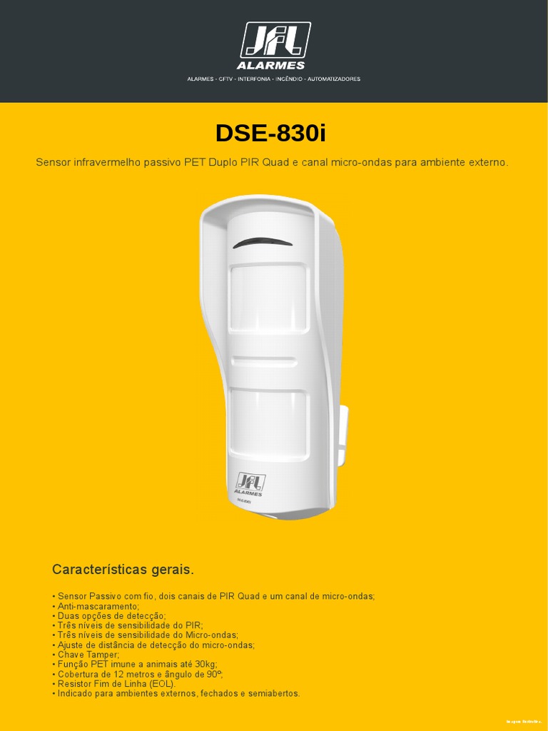Sensor DSE-830i: Características e Aplicações | PDF | Engenharia ...