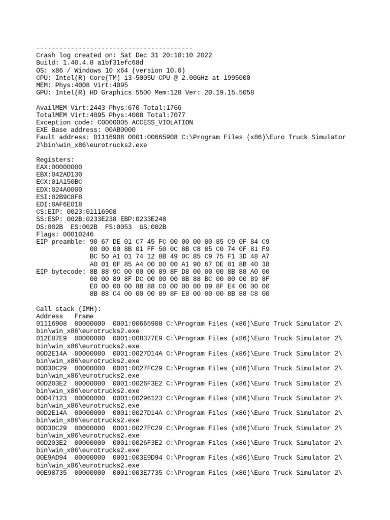 Game Crash | PDF | Ibm Pc Compatibles | Microsoft Software