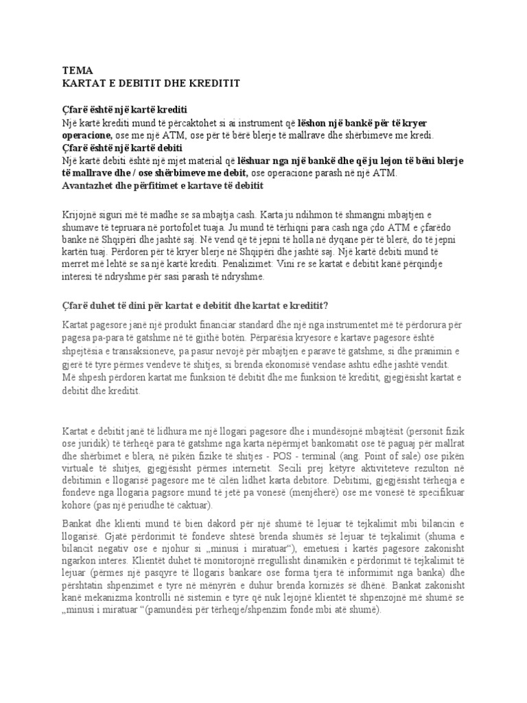 Kartat Bankare | PDF