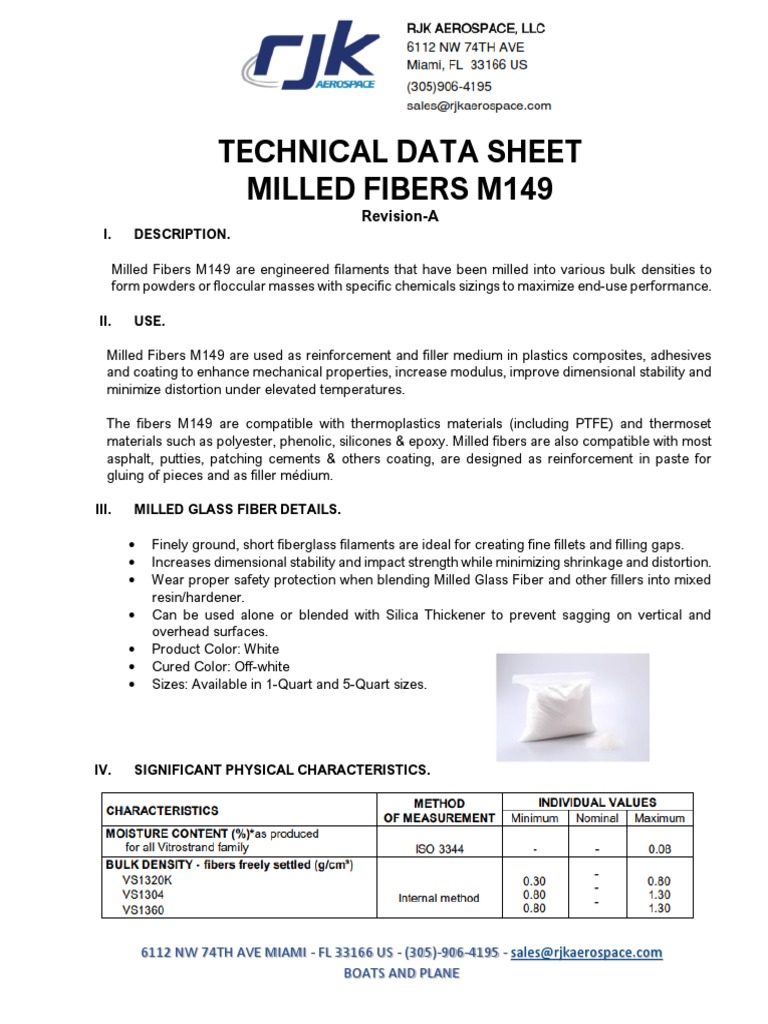 TDS M149 Fiber 2 | PDF | Fiberglass | Fibers