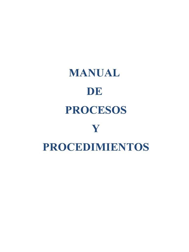 Manual de Procesos y Procedimientos | PDF | Farmacéutico | Farmacia