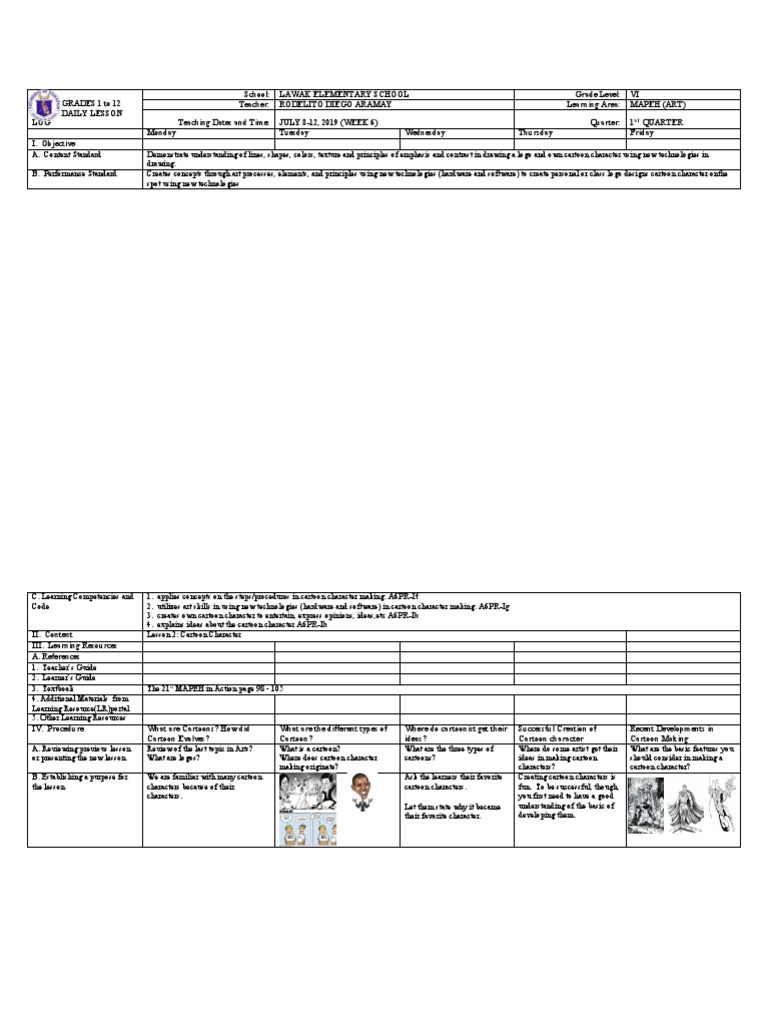 Mapeh Vi Arts | Download Free PDF | Learning | Cartoon
