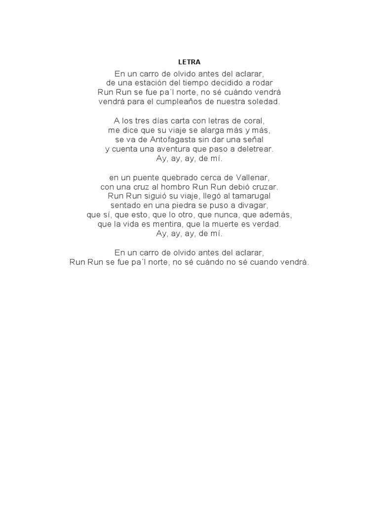 Run Run | PDF | Poesía