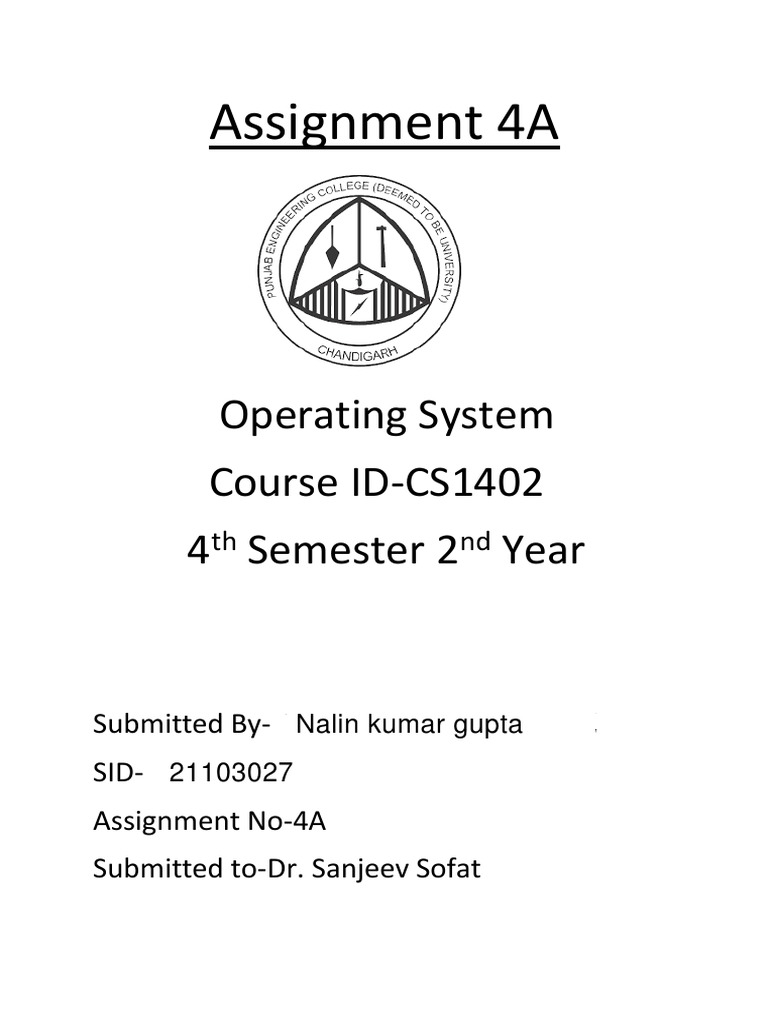 Os Assignment4A 21103027 | PDF | Software | System Software Os Assignment4A 21103027 | PDF | Software | System Software