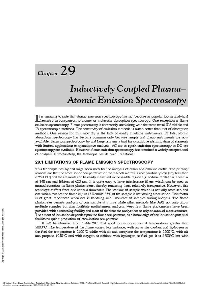 Basic Concepts of Analytical Chemistry - (Chapter 29. Inductively ...