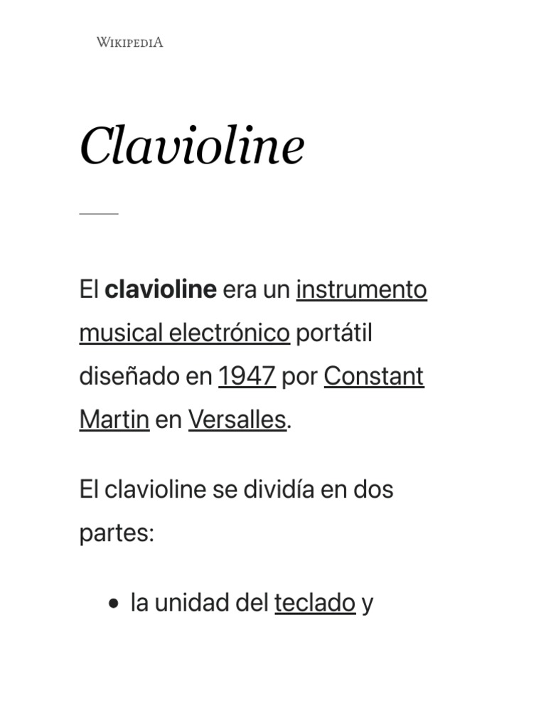 Historia y Diseño del Clavioline | PDF | Hogar, jardinería y bricolaje ...