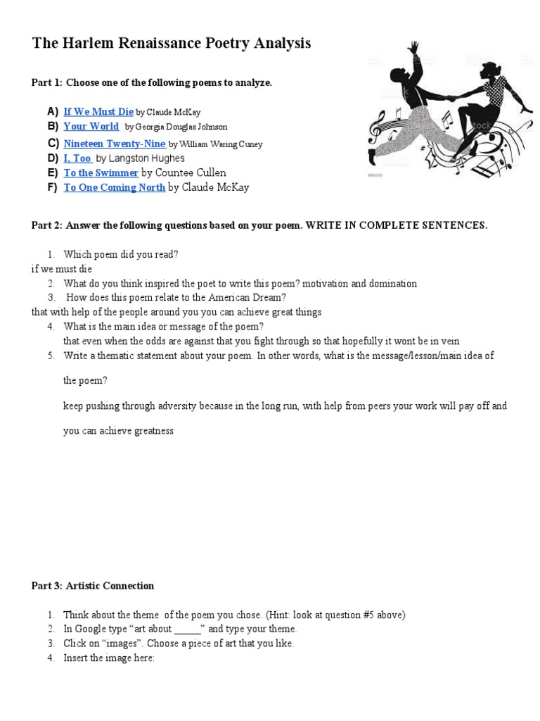 Poem With Art Analysis | PDF | Poetry