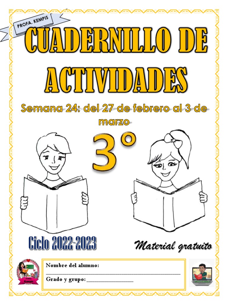 3° S24 Cuadernillo de Actividades (Anexos) Profa Kempis | PDF | Youtube