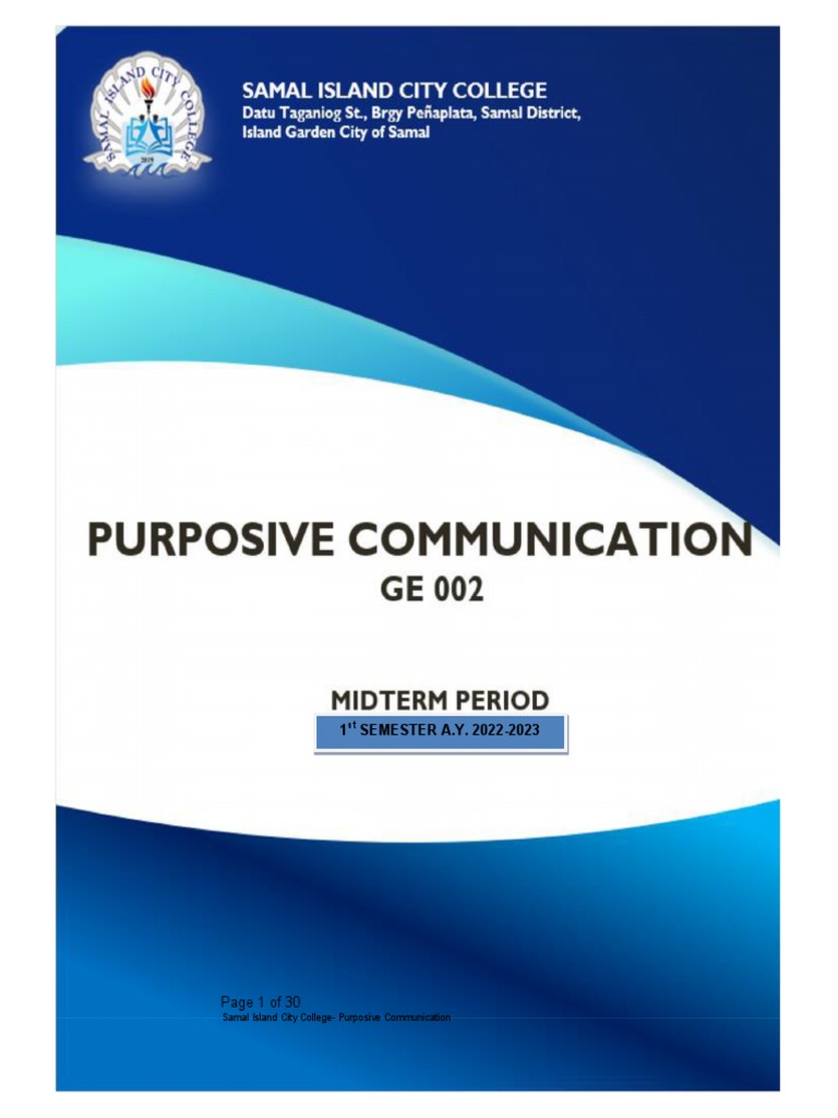 Pur Com | PDF | Communication | Public Speaking