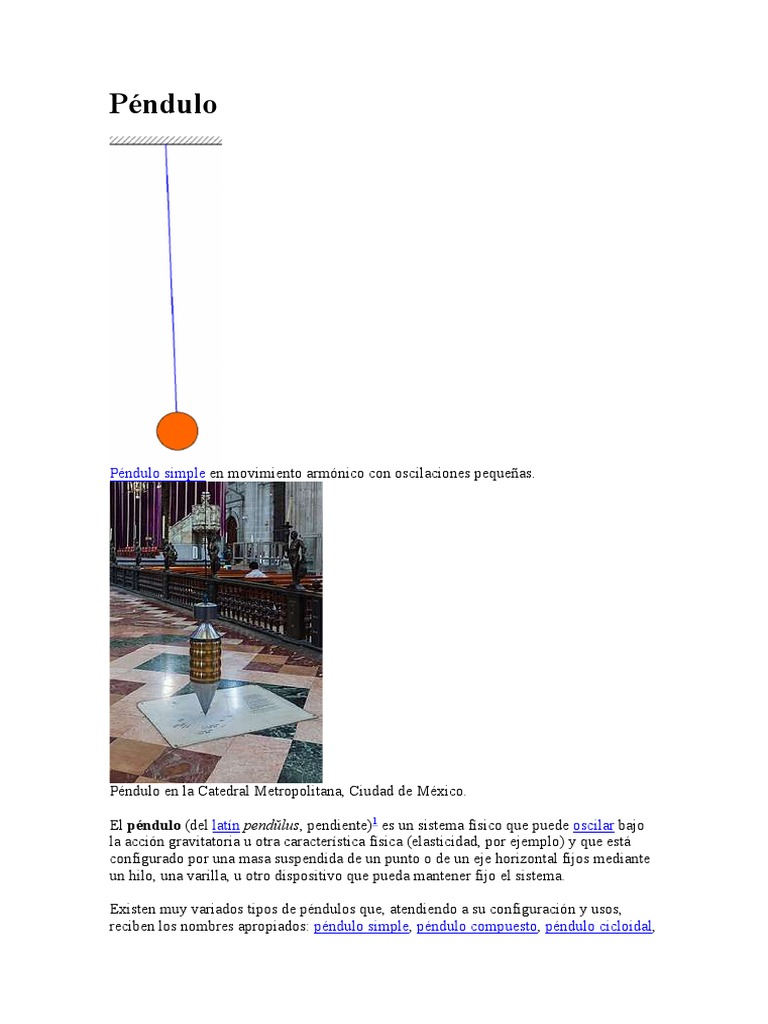 Pendolo PDF | PDF | Péndulo | Mecánica