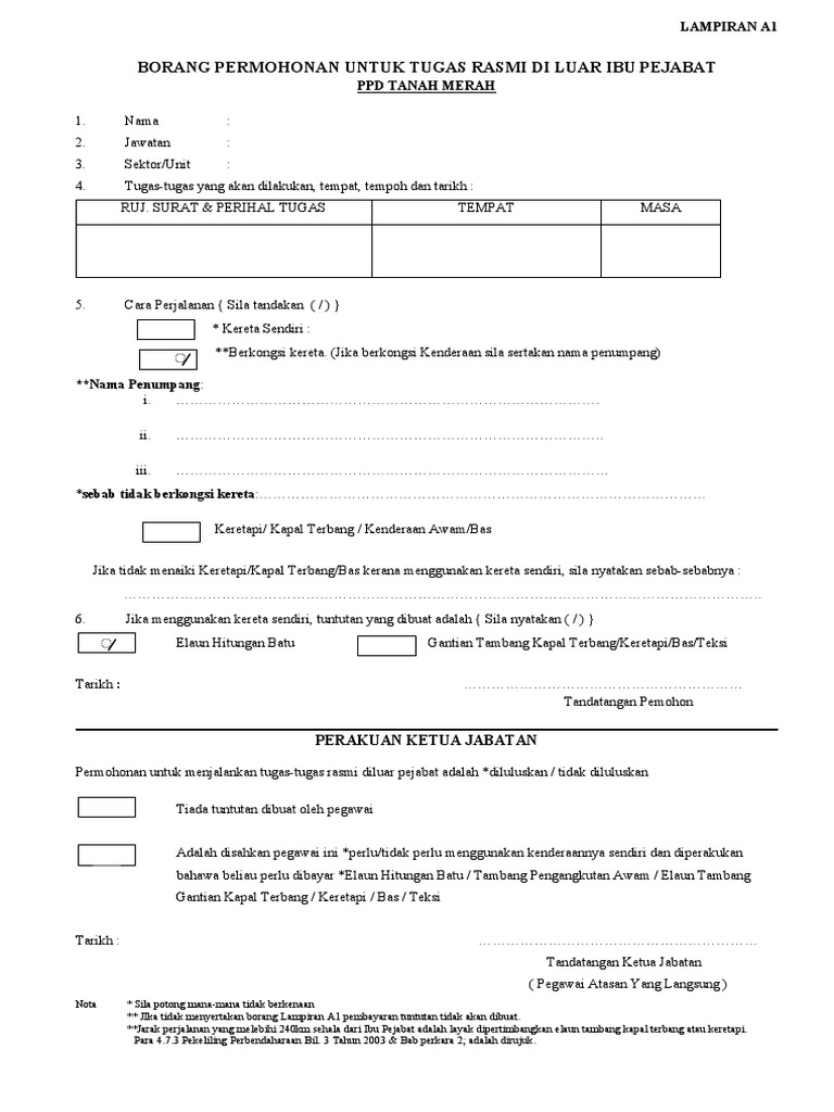 Borang Lampiran A1 | PDF