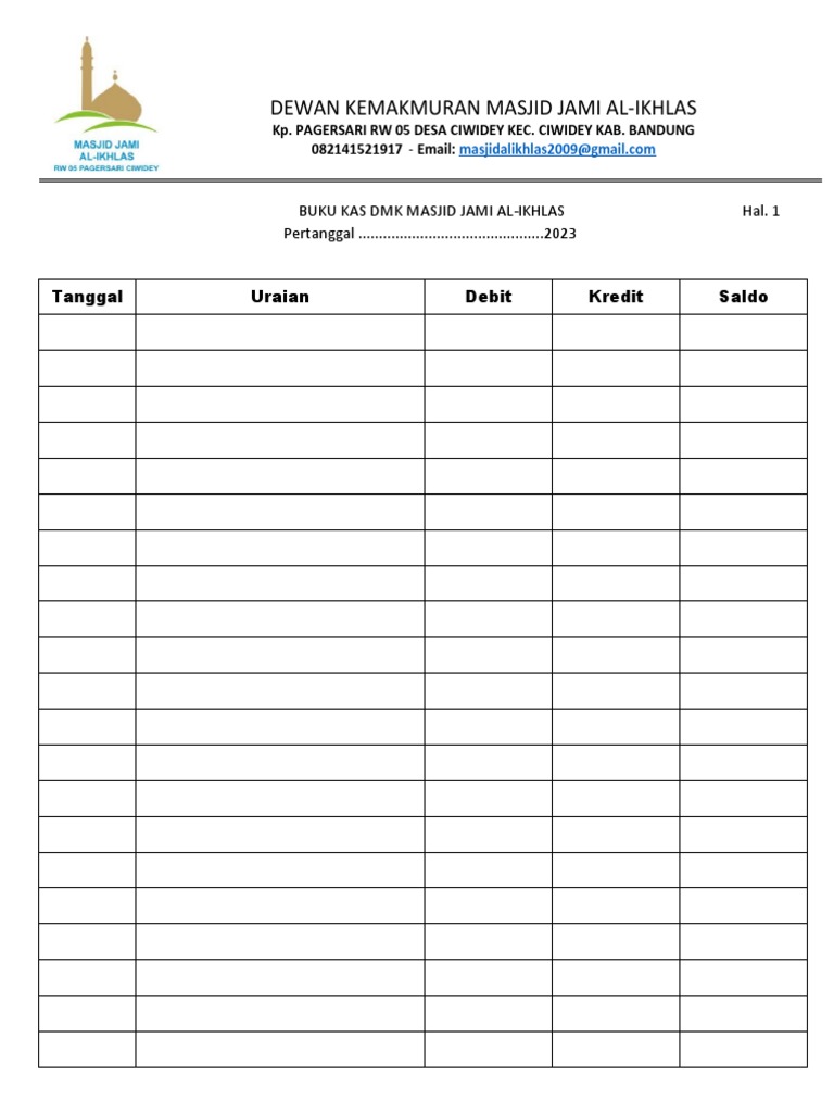 Buku Kas Bendahara | PDF