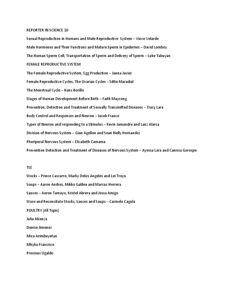 Reporter 3rd Grading | PDF | Wellness | Science & Mathematics