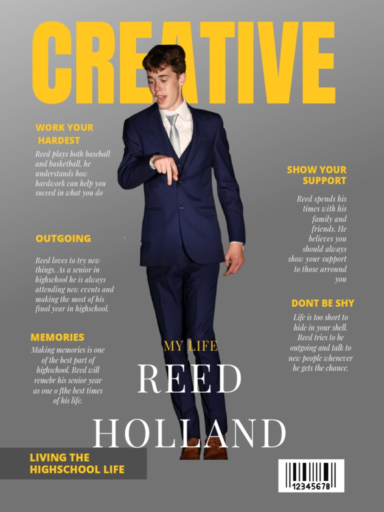 Gray Yellow Modern Business Magazine Cover | PDF