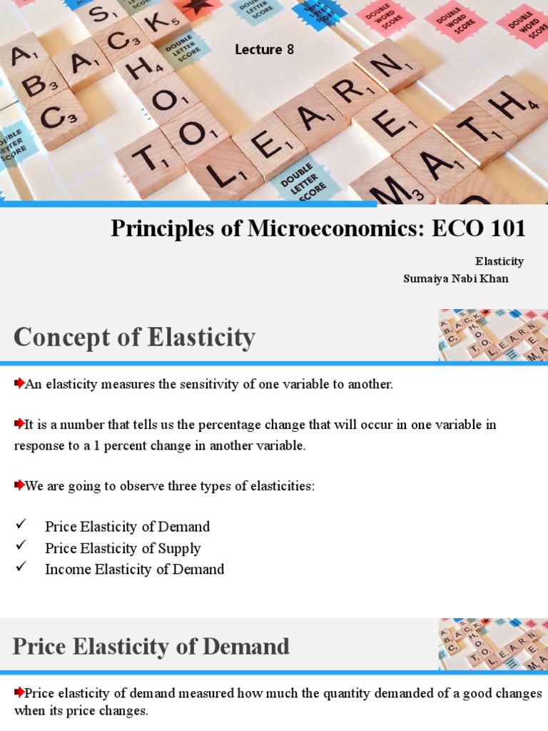 Eco 101 Elasticity | PDF | Elasticity (Economics) | Demand