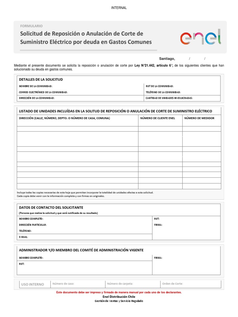 Formulario 3 - Solicitud de Reposición o Anulación de Corte Por Deuda ...