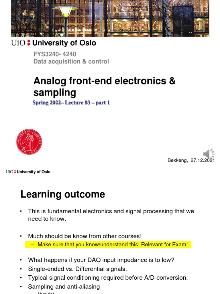 L3 Part1 Analog Front End Sampling V22 Pdf Analog To Digital