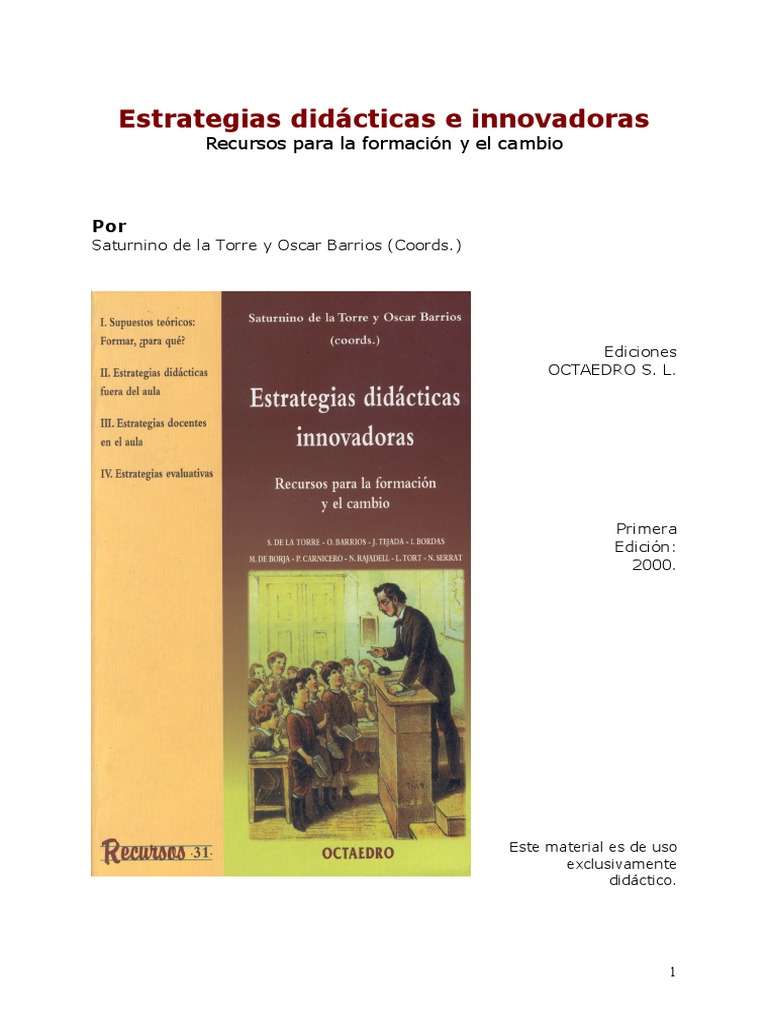 TEJADA El Docente Innovador | PDF | Maestros | Innovación